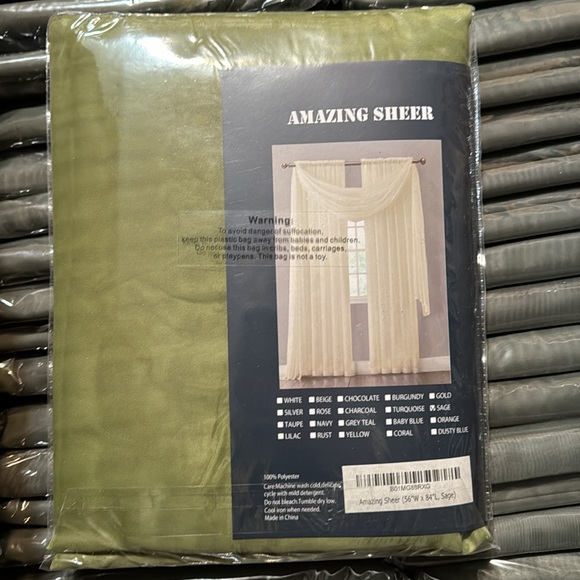 Accents | Amazing Sheer Sage Two Window Panels | Poshmark